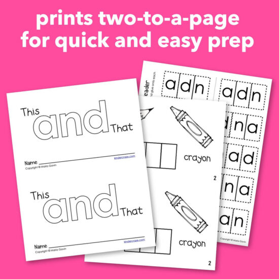 "This AND That" Interactive Sight Word Reader - Kinder Craze