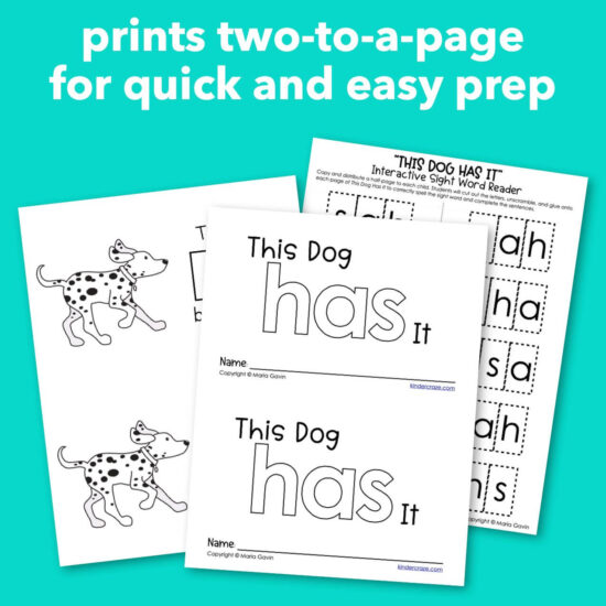 "This Dog HAS It" Interactive Sight Word Reader - Kinder Craze
