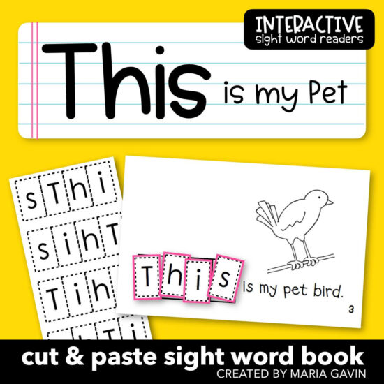 Emergent Reader for Sight Word THIS: "This is my Pet" Sight Word Book ...