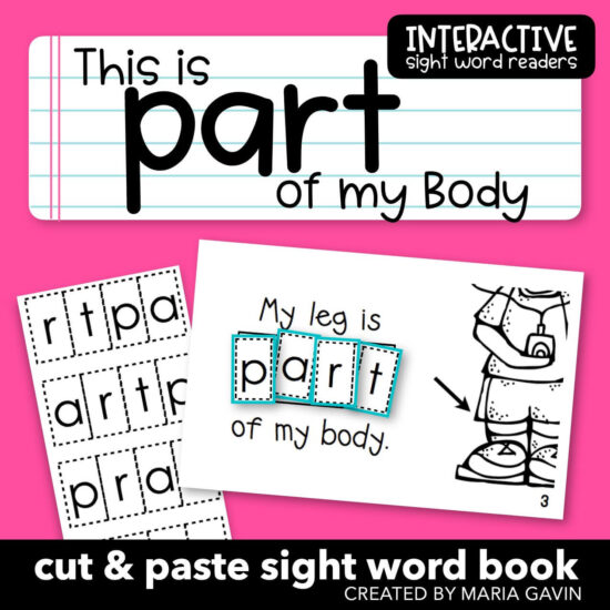 Emergent Reader for Sight Word PART: "This is Part of my Body" Sight ...