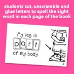 Emergent Reader for Sight Word PART: "This is Part of my Body" Sight ...