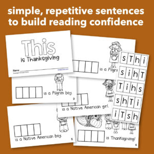 Thanksgiving Emergent Reader "This is Thanksgiving" Sight Word Book ...