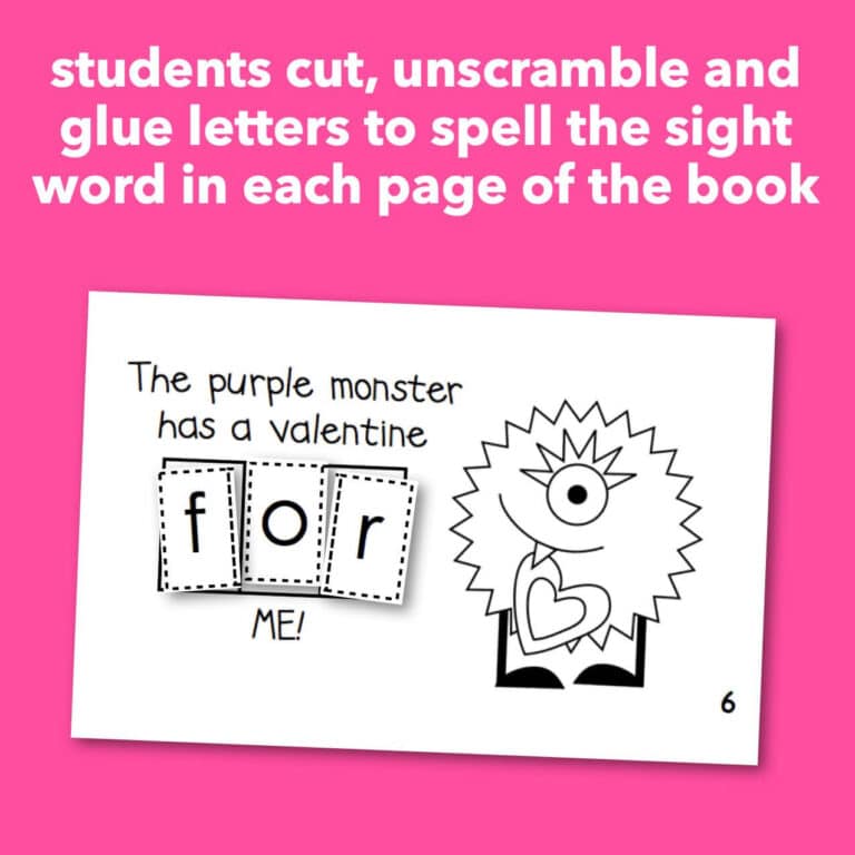 Valentine's Day Sight Word Book "Valentines for Everyone" Emergent ...
