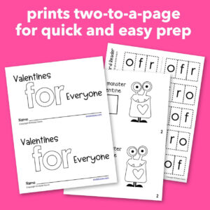Valentine's Day Sight Word Book "Valentines for Everyone" Emergent ...