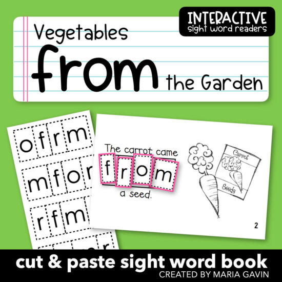 Emergent Reader for Sight Word FROM: "Vegetables from the Garden" Sight ...