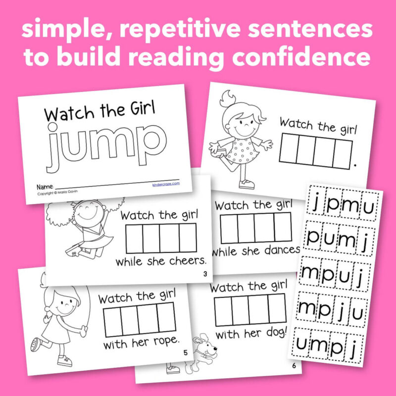 Emergent Reader for Sight Word JUMP: "Watch the Girl Jump" Sight Word ...