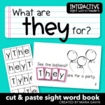 Emergent Reader for Sight Word THEY: "What are they for?" Sight Word ...