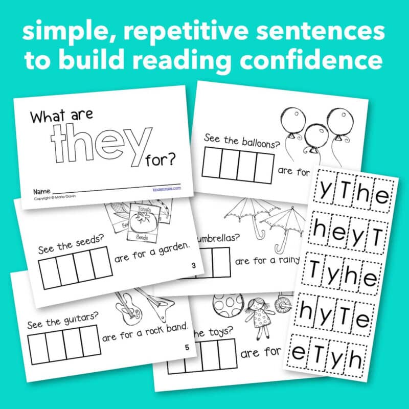 Emergent Reader for Sight Word THEY: "What are they for?" Sight Word ...