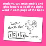 Emergent Reader for Sight Word SAID: "What the Animals Said" Sight Word ...