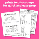 Emergent Reader for Sight Word SAID: "What the Animals Said" Sight Word ...