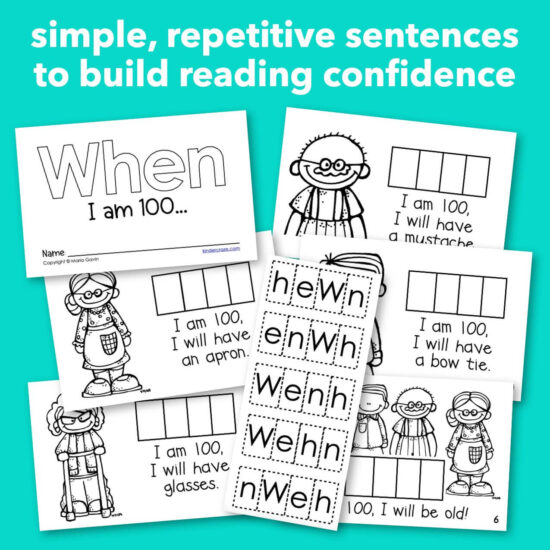 "WHEN I am 100" Sight Word Reader for 100th Day of School - Kinder Craze