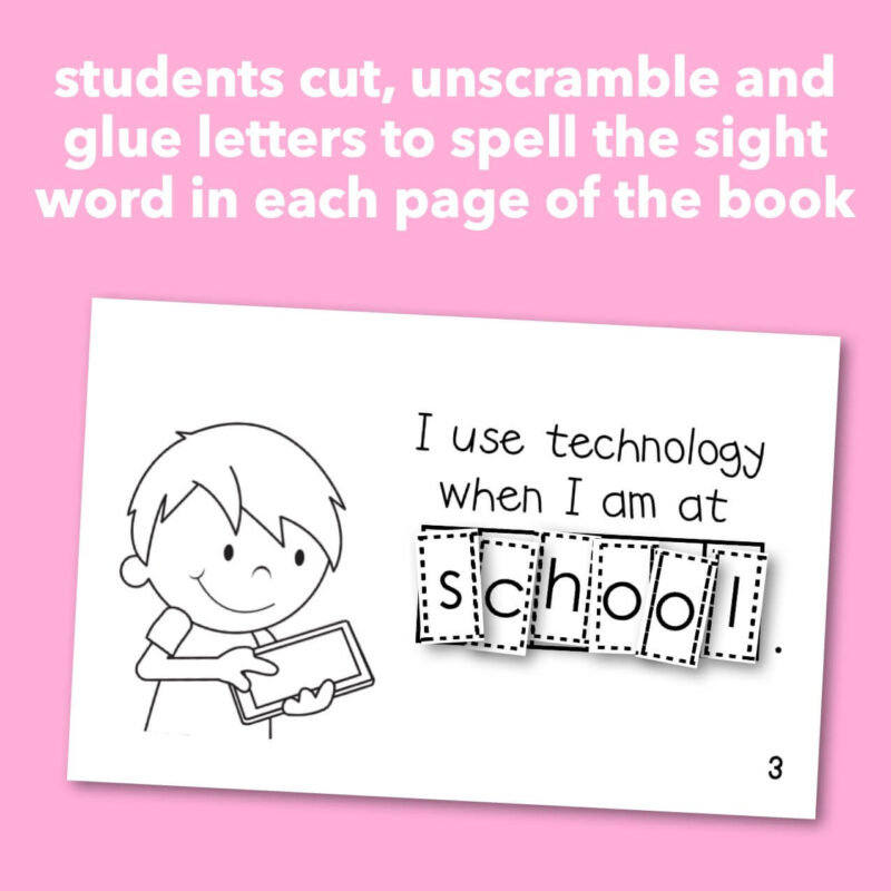 "When I am at SCHOOL" Interactive Sight Word Reader - Kinder Craze