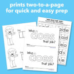 "Who DOES that Job?" Interactive Sight Word Reader - Kinder Craze