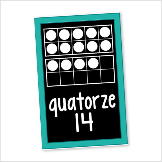 Ten Frame Number Posters Black Backgrounds - French Language - Kinder Craze