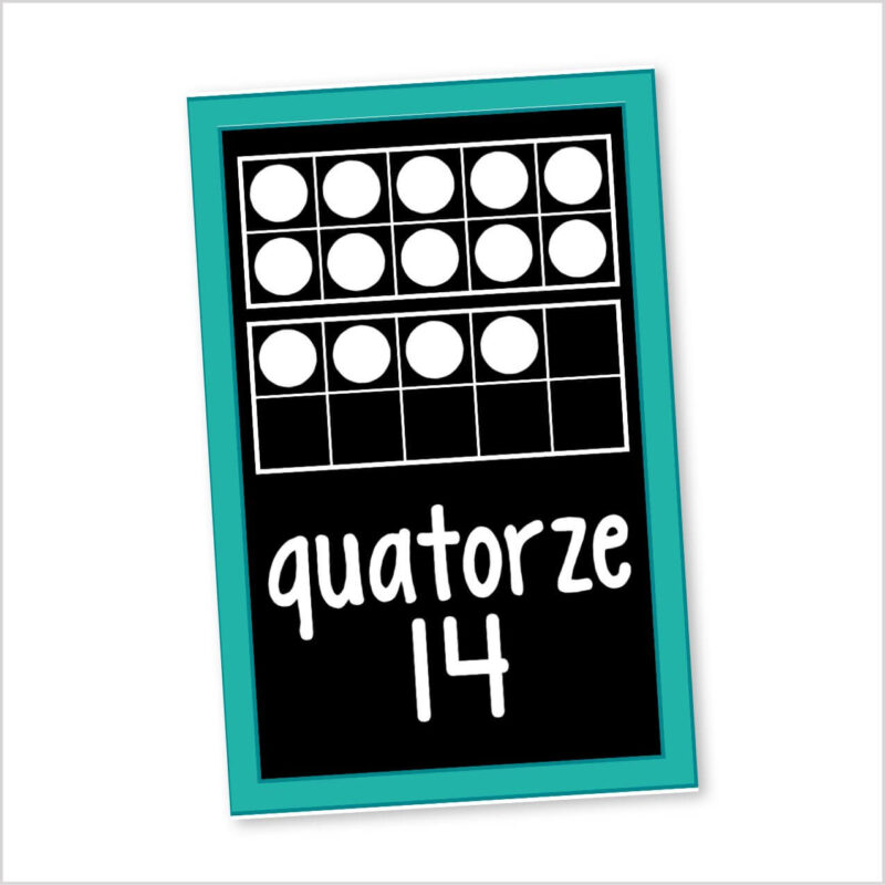 Ten Frame Number Posters Black Backgrounds - French Language - Kinder Craze