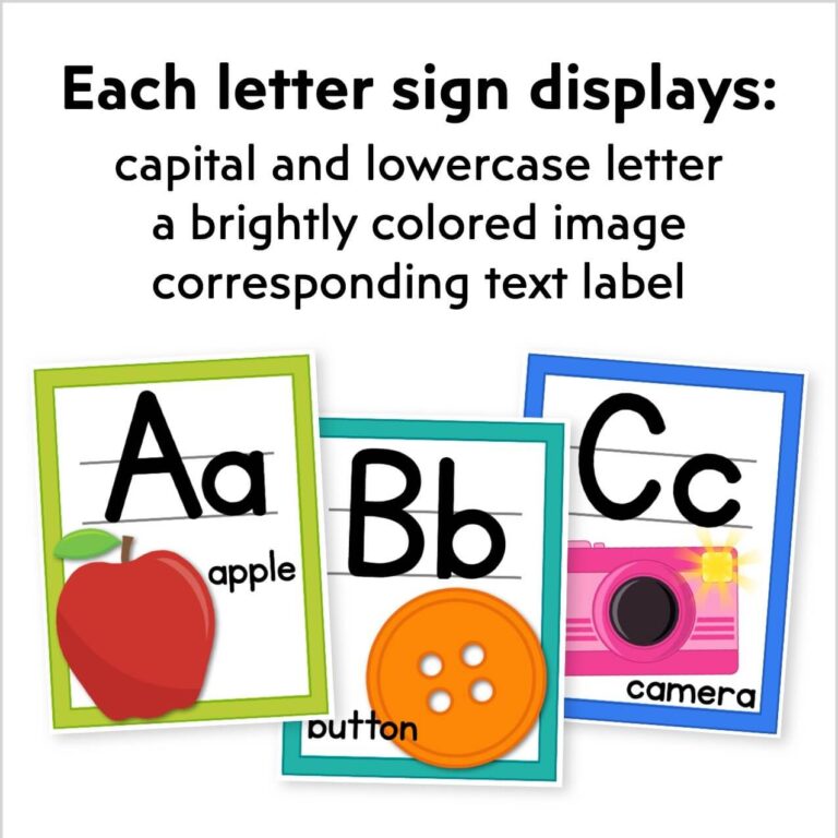 Alphabet Posters With Two Lines - Kinder Craze