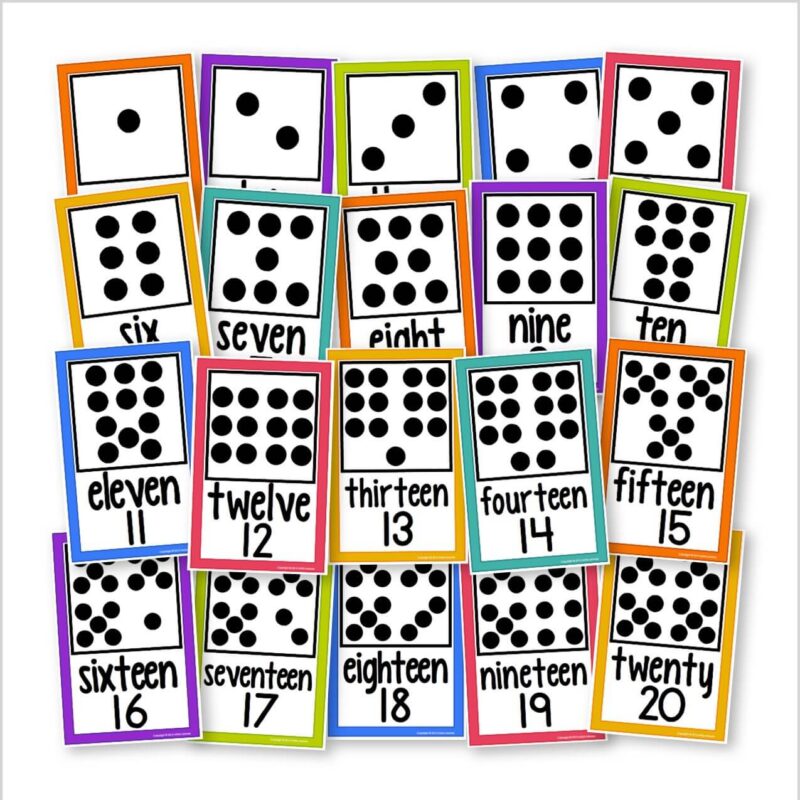 Domino Number Posters 0-20 - Kinder Craze