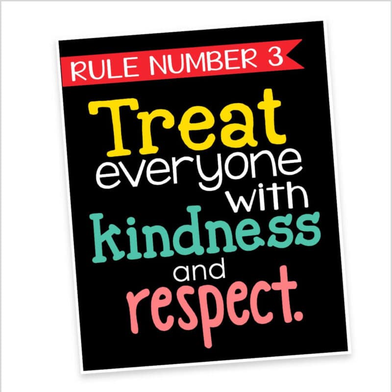 Classroom Rules Posters with Circus Colors and Black Backgrounds ...