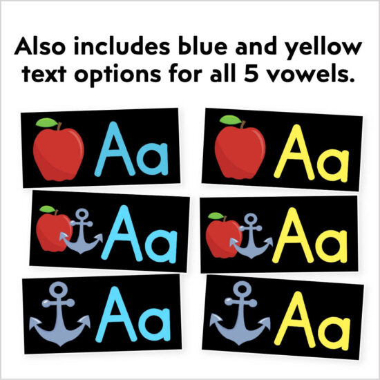 Sight Word Wall Alphabet Headers - Letter Cards with Black Backgrounds ...
