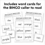 Color Word Bingo - Class set of 30 Bingo Cards - Kinder Craze