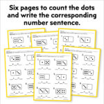 Domino Addition Practice Worksheets - Kinder Craze