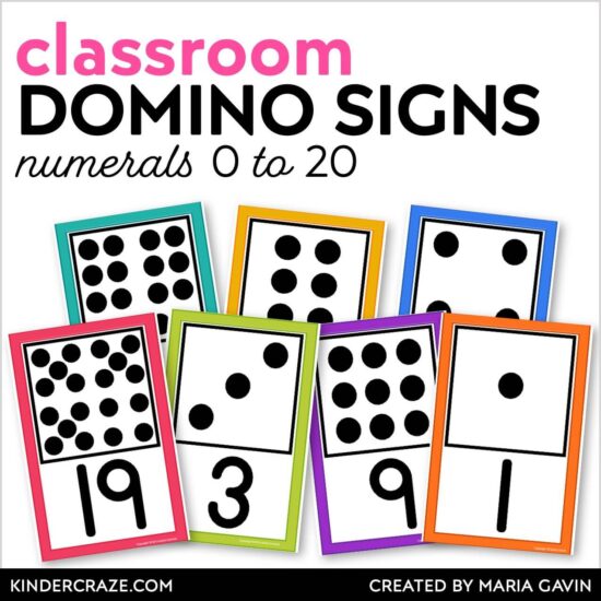 Domino Numeral Posters - Numbers 0-20 - Kinder Craze