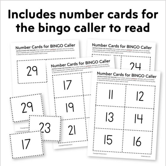Numbers 11-30 BINGO - Kinder Craze