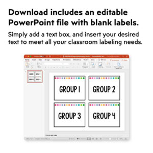 Rainbow Dot Classroom Supply Labels - EDITABLE - Kinder Craze