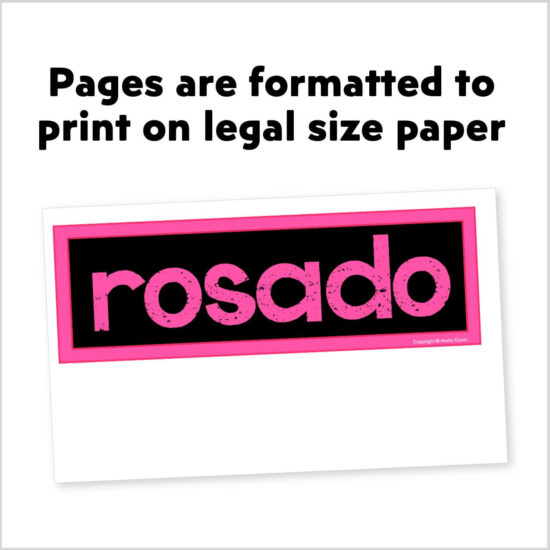 Spanish Color Word Posters with Black Backgrounds - Kinder Craze