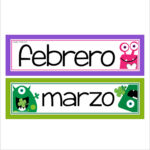 Monster Theme Monthly Calendar Labels - Spanish Language - Kinder Craze
