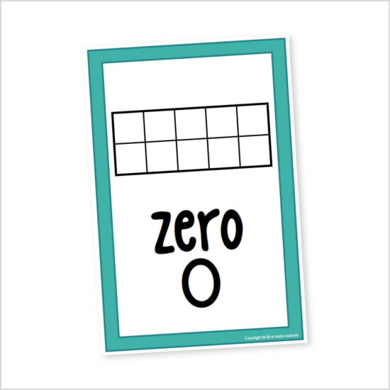 Ten Frame Number Posters 0-20 - Kinder Craze