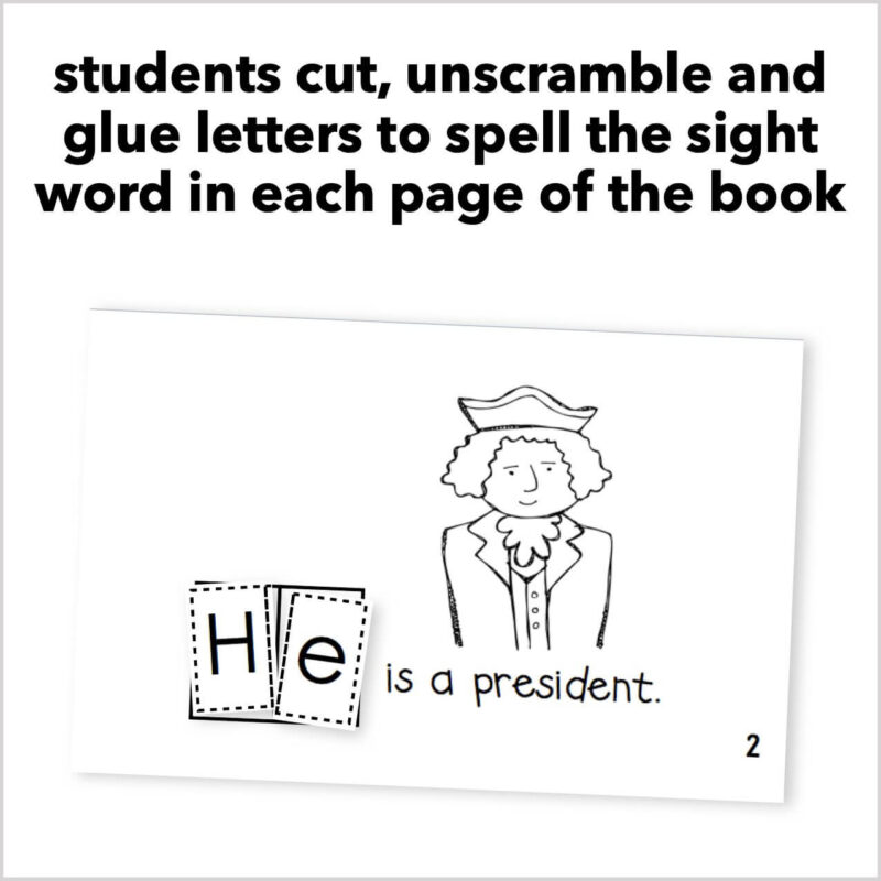US Coins & Presidents Sight Word Book Mini Bundle - Kinder Craze