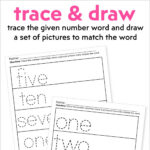 NO PREP Number Words Worksheets - Kinder Craze