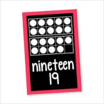 Ten Frame Posters with Black Background - Numbers 0-20 - Kinder Craze