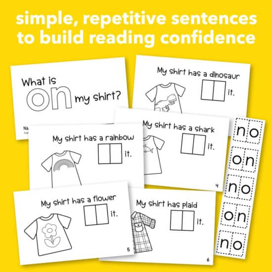 Sight Word Practice Book for ON: "What is ON my Shirt?" Interactive ...
