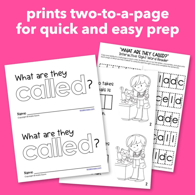 Community Helper Emergent Reader for Sight Word CALLED: "What are they ...