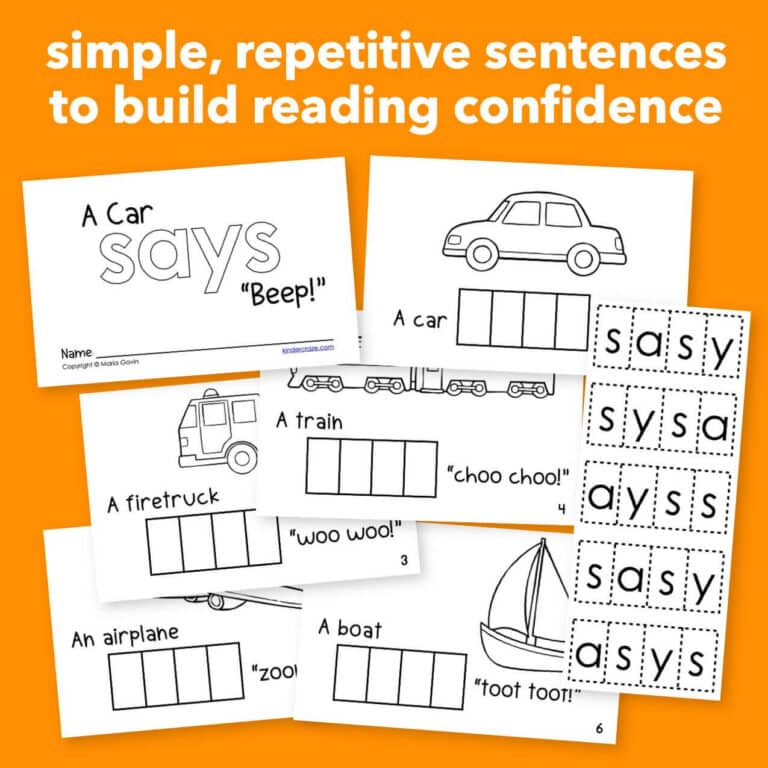 Transportation Emergent Reader for Sight Word SAYS "A Car Says Beep ...